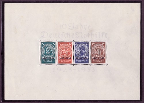 Germany - MS525a Welfare Fund 1923-1933 overprint MH miniature sheet ...
