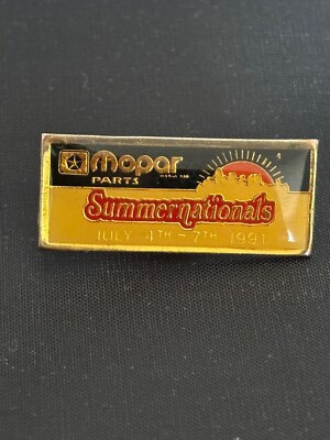 NHRA Drag Racing Pin 1991 22nd Annual Mopar Parts SummerNationals ...