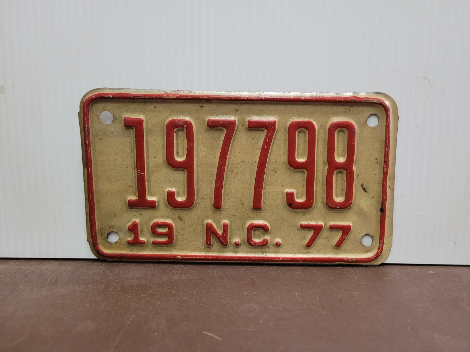 1977 North Carolina MOTORCYCLE License Plate Tag 1977 in # | eBay