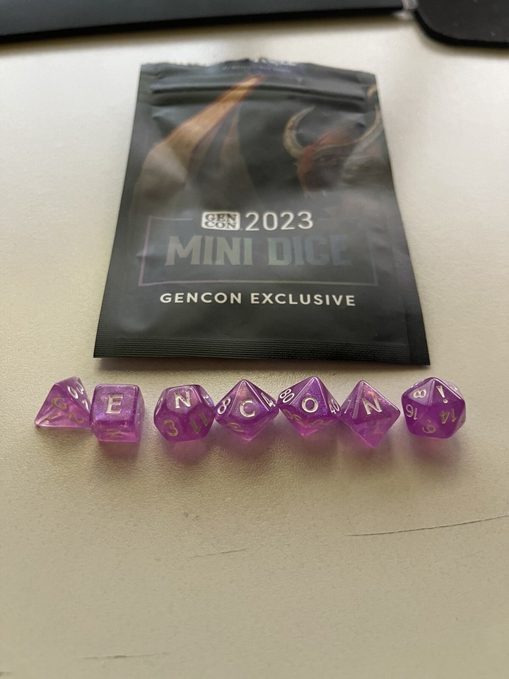 Fan Roll Dice - Gen Con 2023 Exclusive Mini Dice Set By Metallic Dice ...