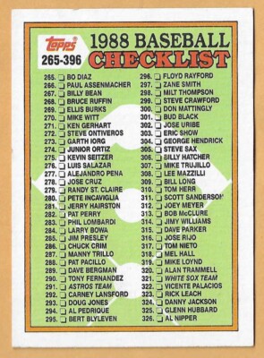 CHECKLIST 265-396 #373 - TOPPS NM-MT 1988 | eBay