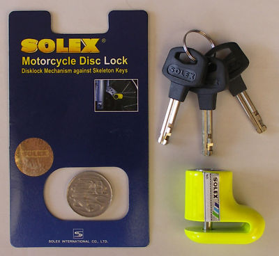 MOTORCYCLE ANTI-THEFT DISC BRAKE LOCK HI SECURITY from SOLEX | eBay