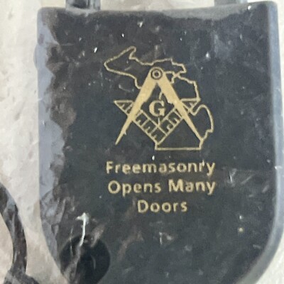 New Vintage Masonic Mason Free Mason Lock Keychain Sealed | eBay