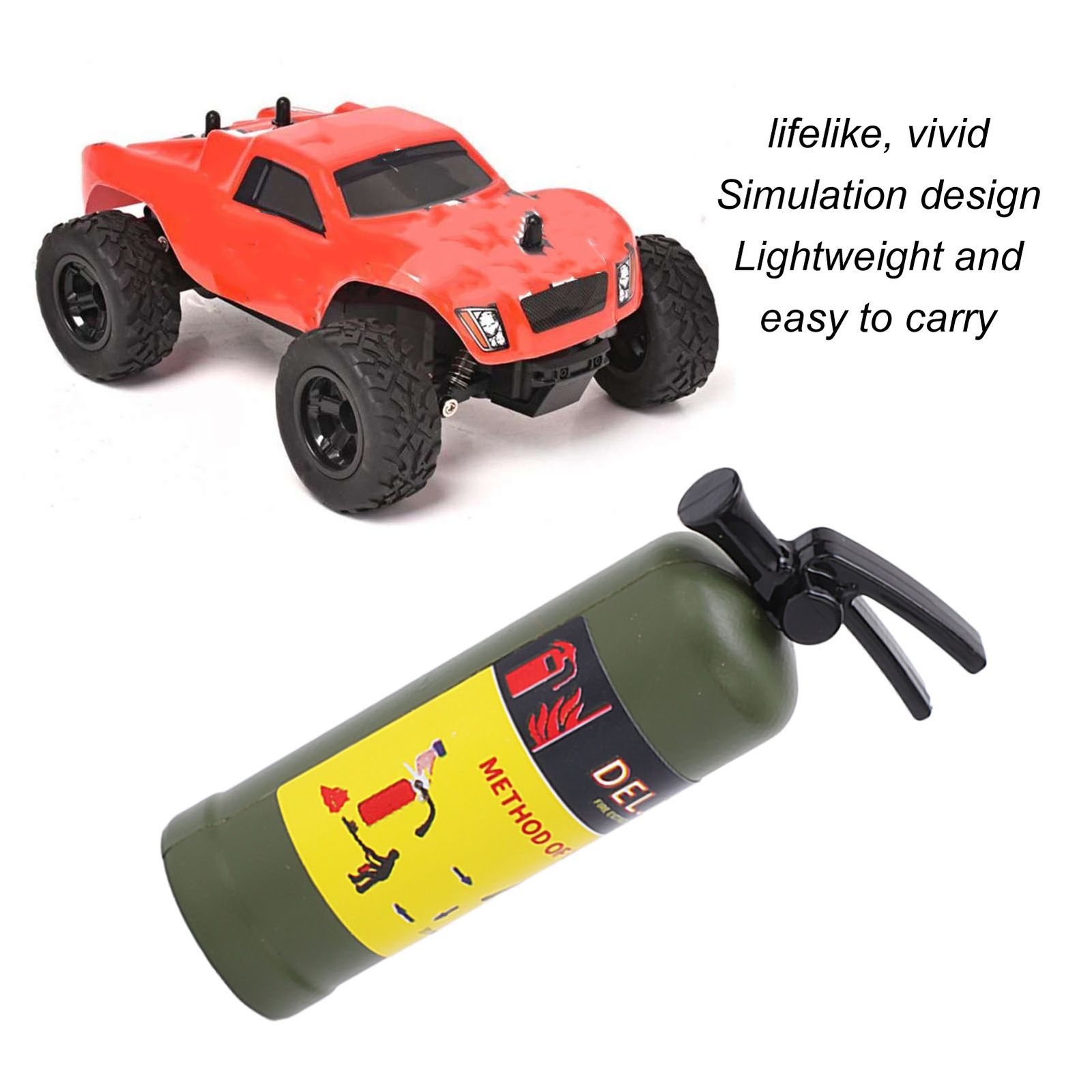 (Green)RC Car Fire Extinguisher Simulation Design Vivid Lightweight ...
