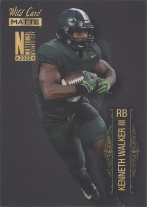 2022 Wild Card MATTE National Convention - Football Kenneth Walker III ...