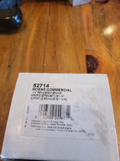 Moen 52714 Commercial 1.25" Replacement Handshower Bracket for Grab Bar ...