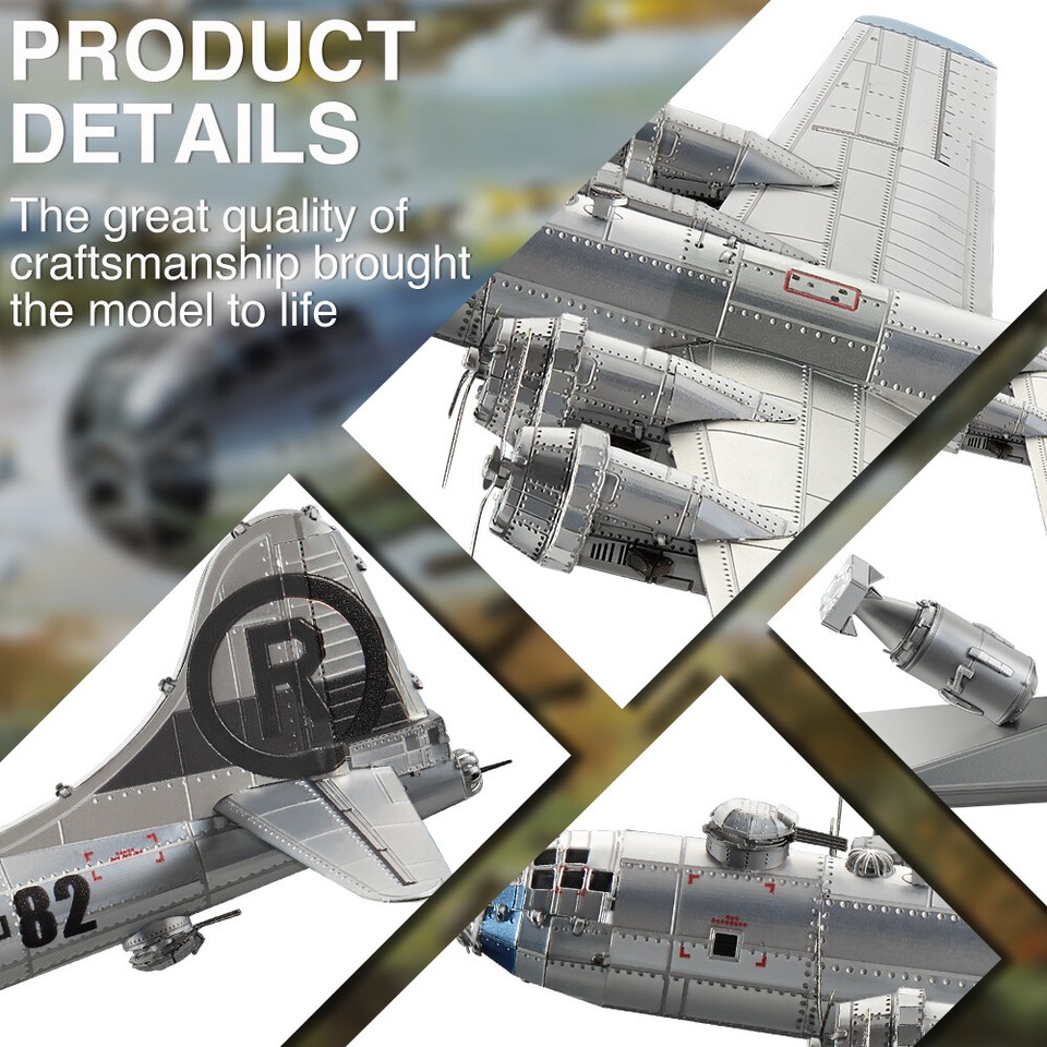 Piececool 3D B-29 Super Fortress Metal Building - Architectural Model ...