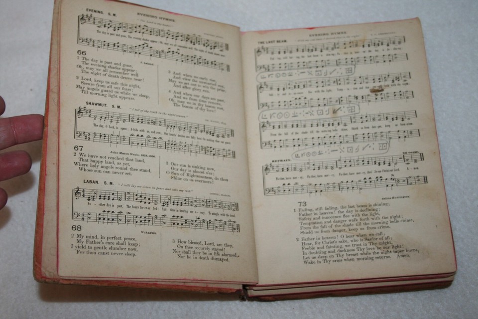 Victorian Era 1888 THE STANDARD CHURCH HYMNAL Songbook Antique HC RARE ...