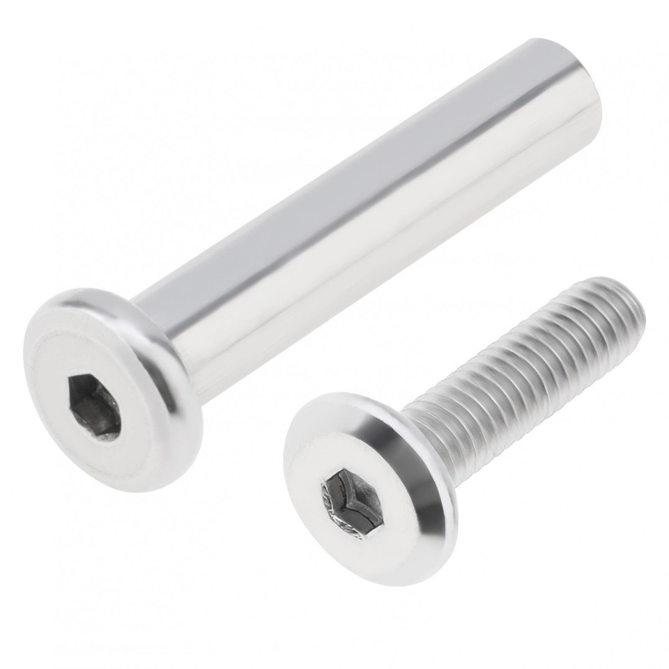 20Pack 304 Stainless Steel M4 16mm Barrel Nuts and Bolts Binding Screws ...
