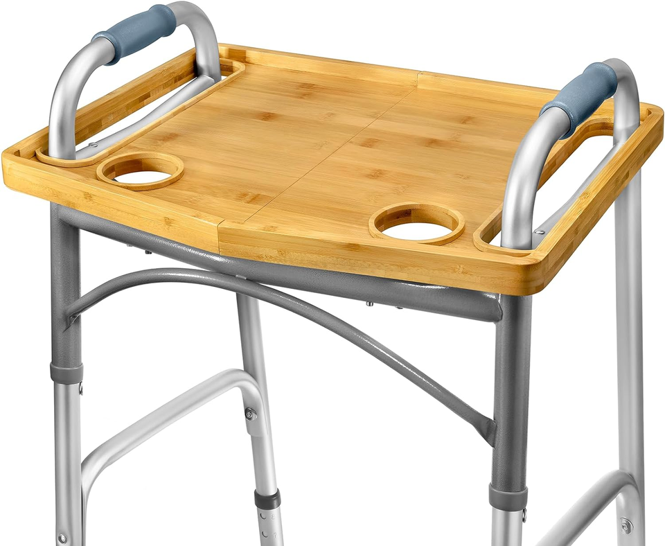 Walker Tray Table with Cup Holder Mobility Table Tray for Folding ...