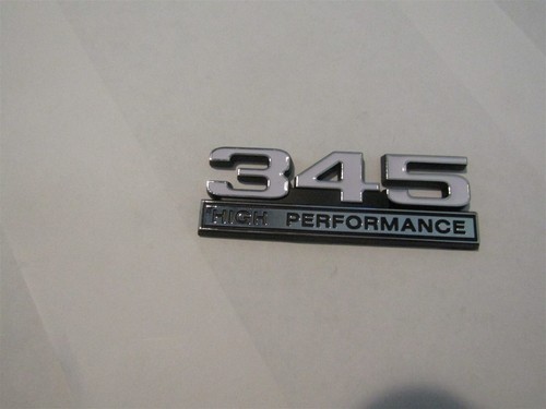345 HIGH PERFORMANCE BODY EMBLEM 4" FITS DODGE PLYMOUTH CHRYSLER FORD ...