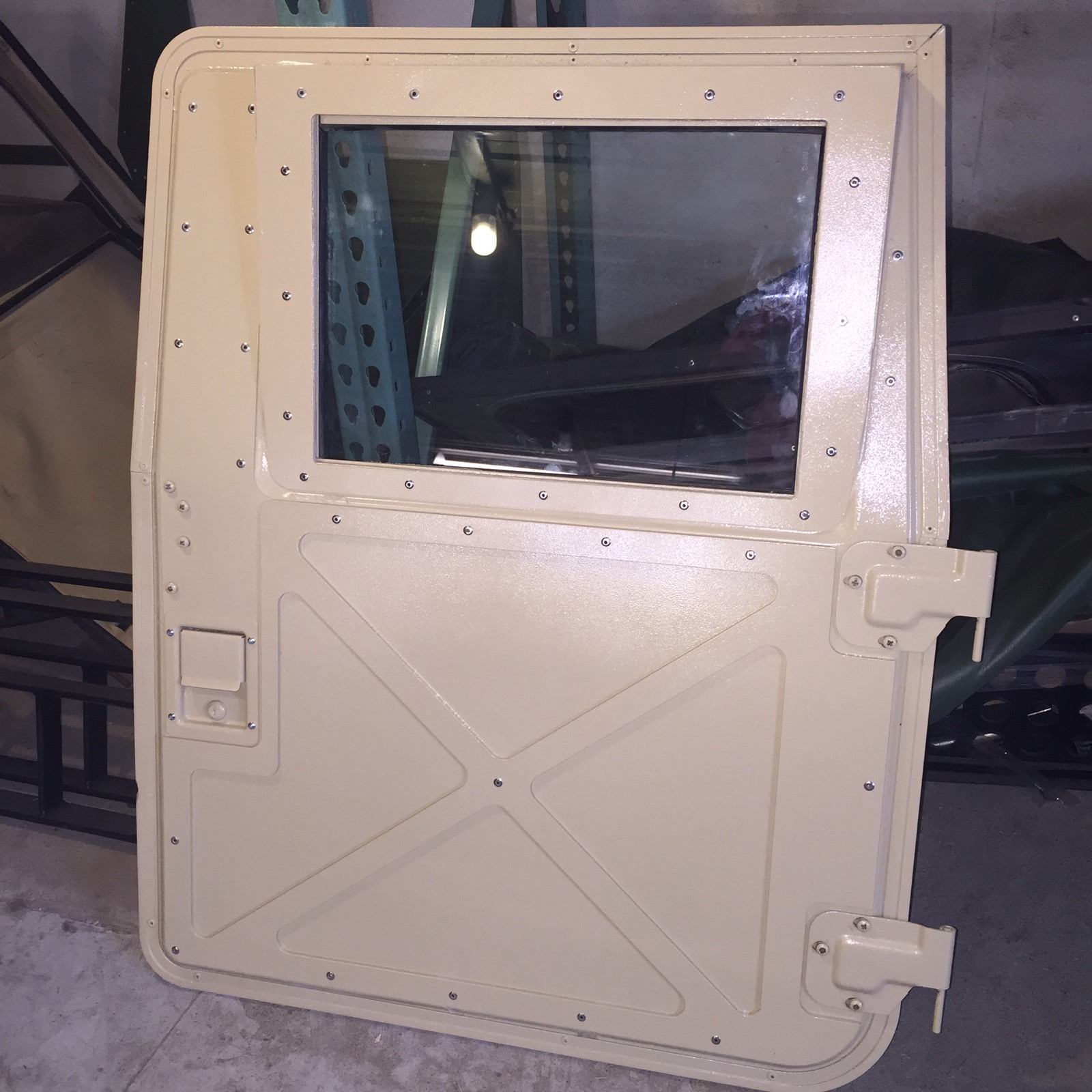4 GREY 3/8" GREY TINTED LAMINATED M998 HUMVEE X-DOOR WINDOW REPLACEMENT ...