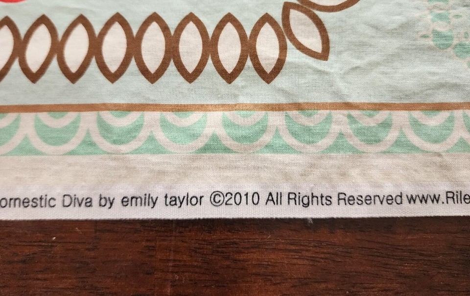 Domestic Diva Emily Taylor Riley Blake Designs Fabric Panel Project | eBay