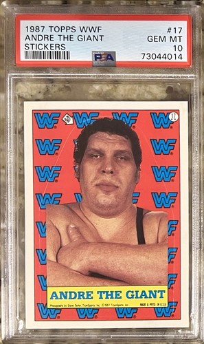 1987 TOPPS WWF ANDRE THE GIANT STICKER #17 PSA 10 GEM MINT! 🔥 | eBay