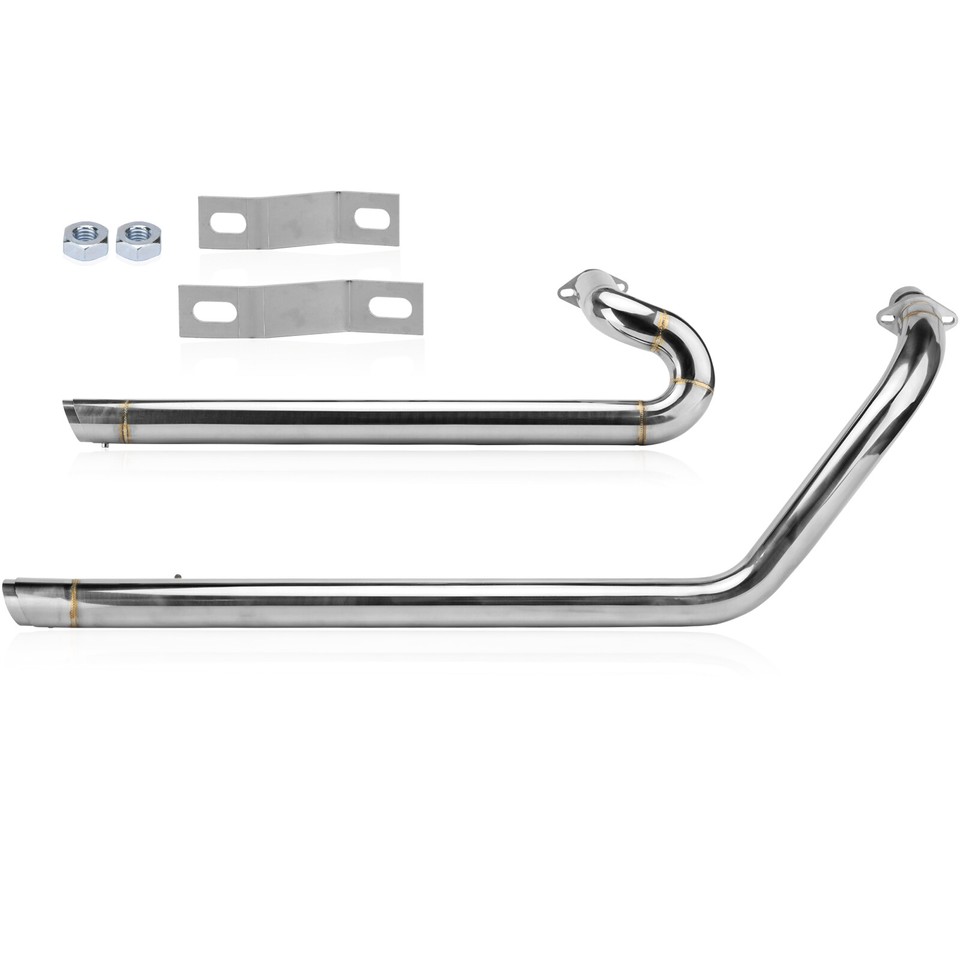 Chrome Shortshots Staggered Exhaust Pipes System For Kawasaki Vulcan ...