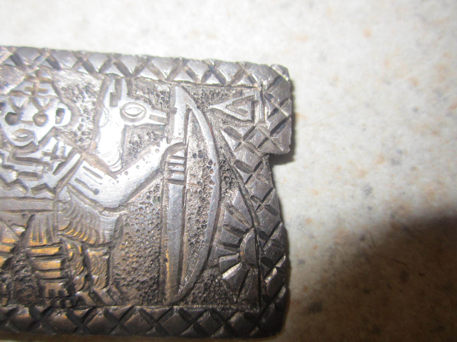 VINTAGE 900 SILVER PERU PERUANA MAYA INCA TRIBAL BRO… - Gem