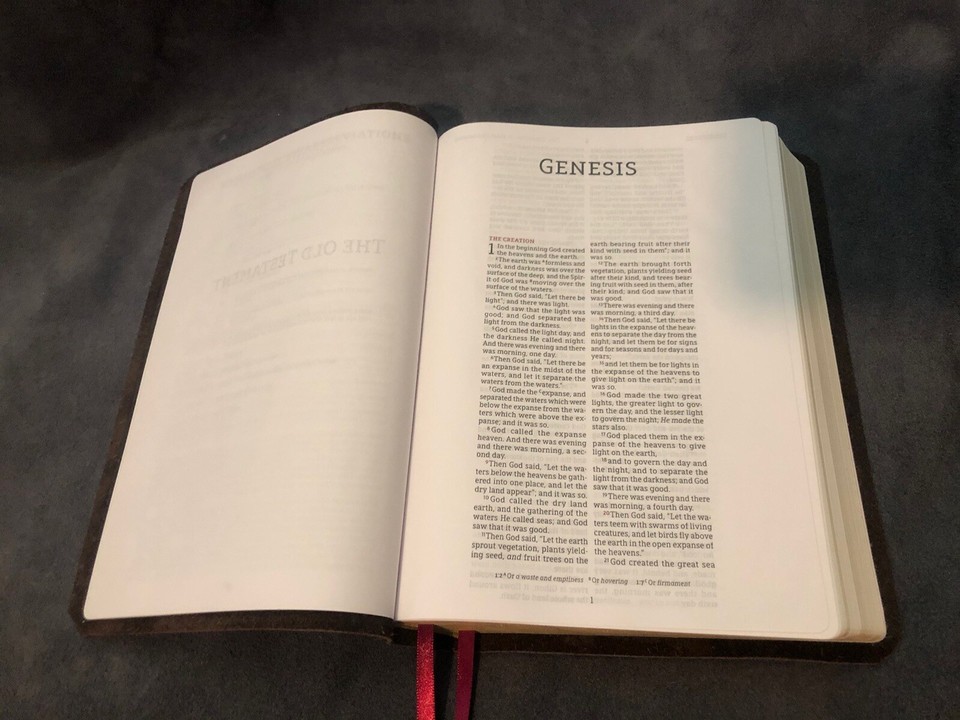 NASB Bible 1995 (text) Wide Margin Soft Black Leather New American ...