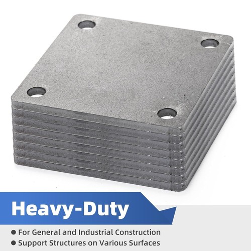 8 Pack Flat Steel Plates, 4'' X 4'', Laser Cut A36 Mild Steel, Weldable ...