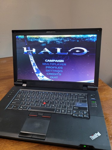 RESTORED RETRO LENOVO GAMING LAPTOP WINDOWS XP DOS BOX DVD BURNER SSD ...