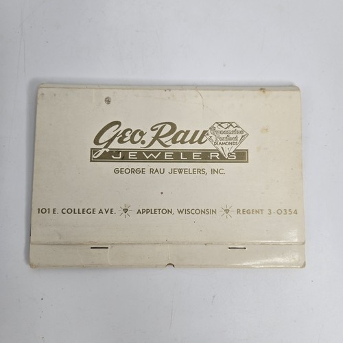 Oversized Printed Stick Matchbook George Rau Jewelers Appleton WI | eBay