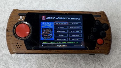 Atari Flashback Portable Deluxe Woodgrain Handheld 80 Games - Tested ...