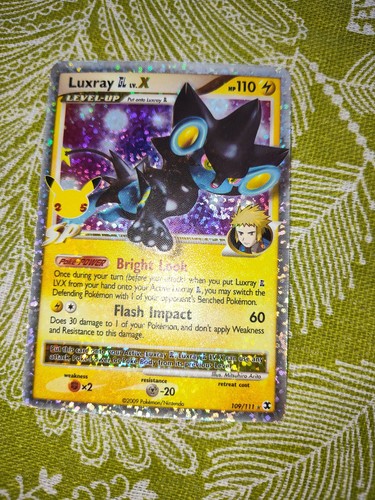 Luxray LV.X Pokémon Card 110 HP Bright Look Flash Impact | eBay