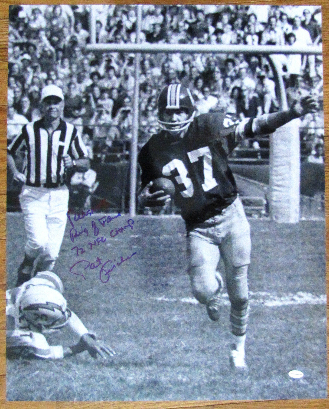 Pat Fischer 16 x 20 B&W Photo 2 Inscriptions - Washington Redskins Ring ...