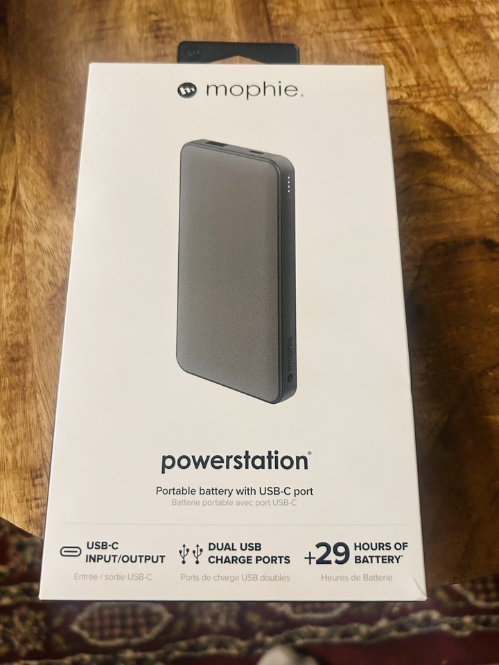 Mophie Powerstation Portable Battery w/USB-C Port - 29 Hrs of Battery Gray USED | eBay