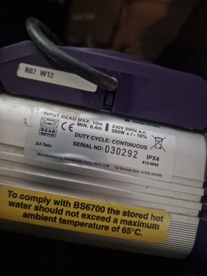 SHOWERFORCE SHOWER PUMP TWIN 2 BAR SHOWERFORCE EASIBOOST 2 SHOWER PUMP ...