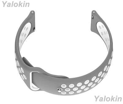 Gray and White Band Strap with Quick Release Pins for Fossil Q Founder ...