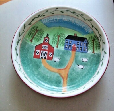 Nantucket Home Farm Country Scene Pie Plate Dish | eBay