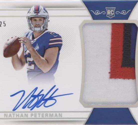2017 Panini National Treasures - Rookie Patch Autograph Nathan Peterman ...