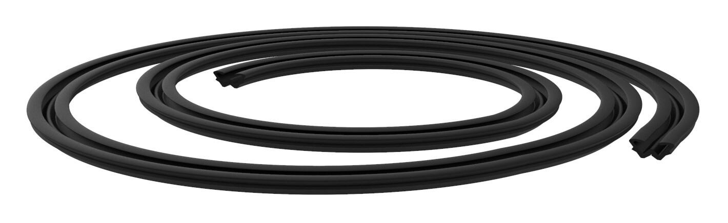 96" Flexible Flocked Rubber Glass Run Channel for Universal for Buses ...
