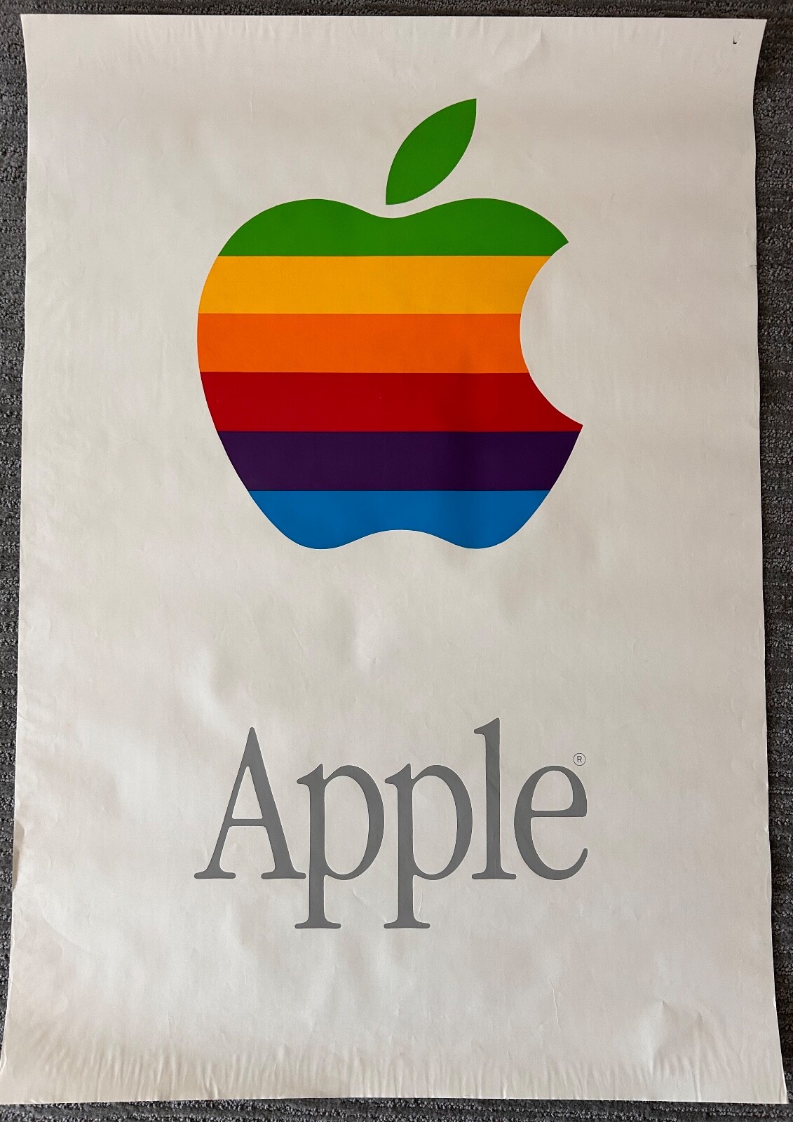 Vintage Rare Apple Computer Rainbow Logo Poster 27 x 39 | eBay