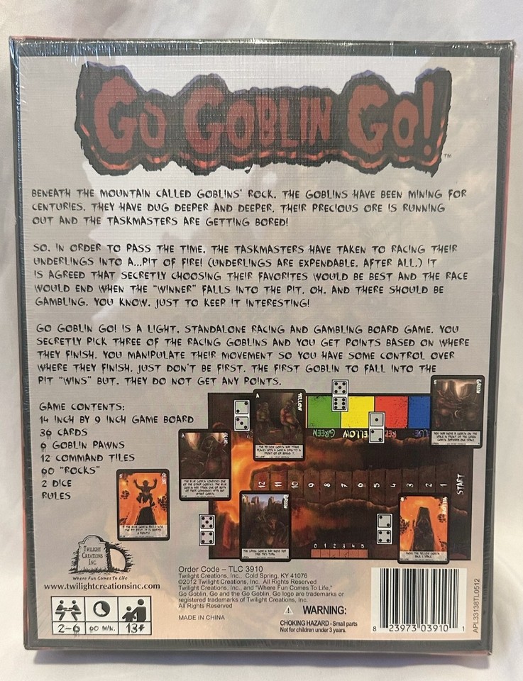 🧙 Go Goblin Go! Board Game Twilight Creations 2012 Fantasy Strategy ...