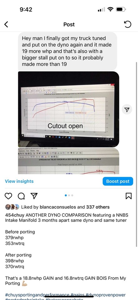 New PORTED BARE NNBS TBSS Cathedral Intake Manifold Silverado Sierra ...