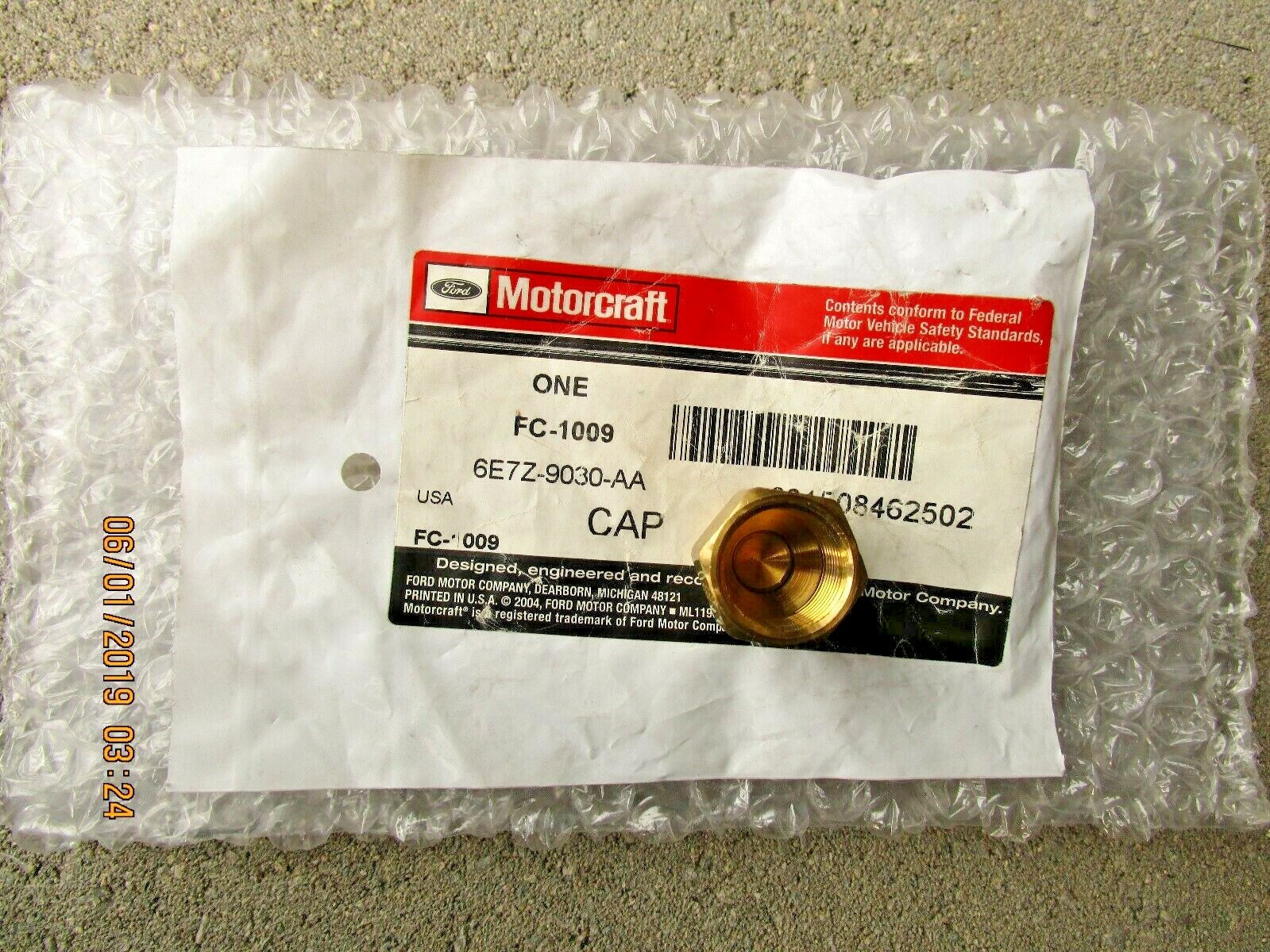 06 - 07 FORD LCF C450 C550 6E7Z-9030-AA MOTORCRAFT FC1009 CAP ASSEMBLY ...