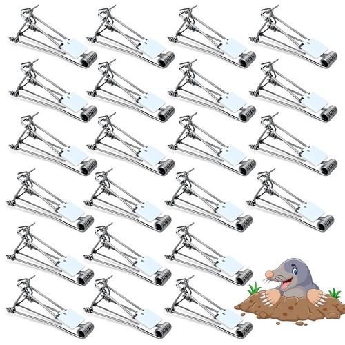 24 Pack Gopher Traps - Reusable Metal Gopher Trap Easy Set Weather ...