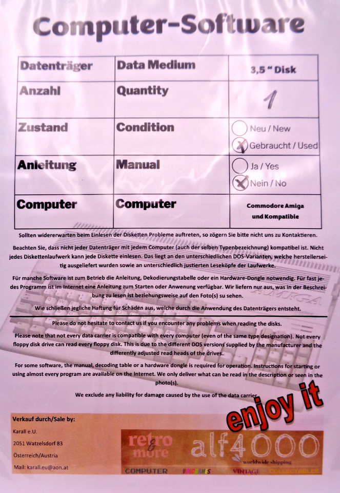 COMMODORE AMIGA -- BATTLE ISLE DATA DISK NO. 1 (BLUE BYTE) | eBay