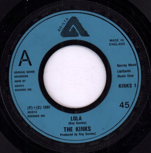 KINKS BETTER THINGS 7" VINYL blue injection large centre label design ...