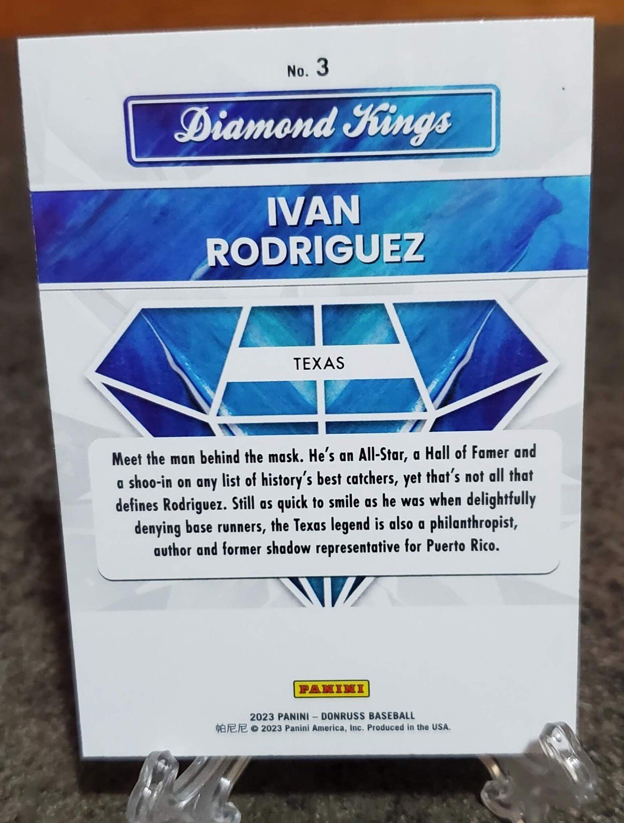 2023 Donruss Baseball #3 Ivan Rodriguez Diamond Kings Base Card Texas ...