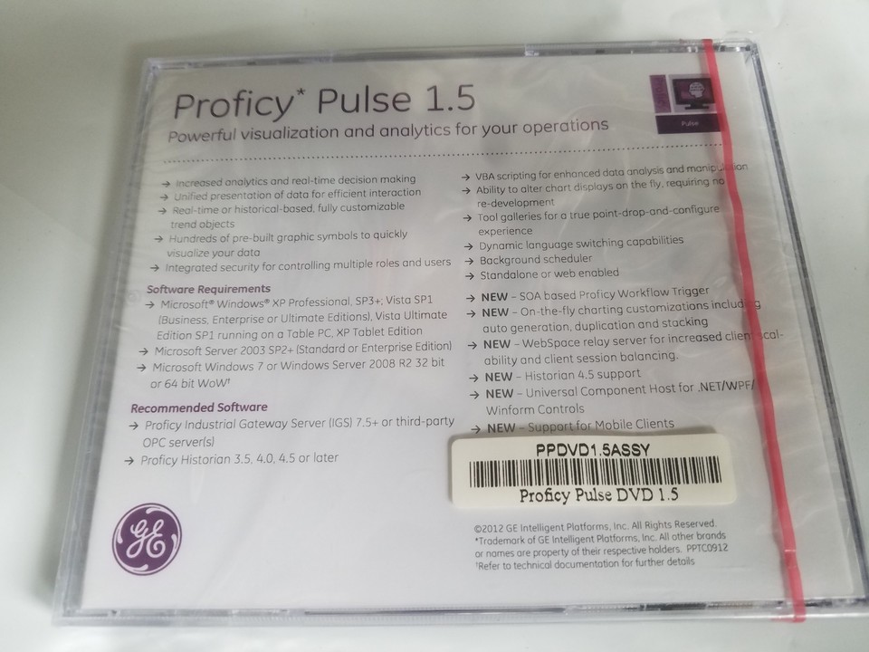 GE (Fanuc) Intelligent Platforms - Proficy Pulse 1.5 Software - NEW ...