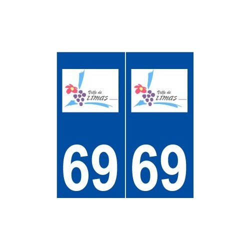 69 Limas logo autocollant plaque stickers ville | eBay