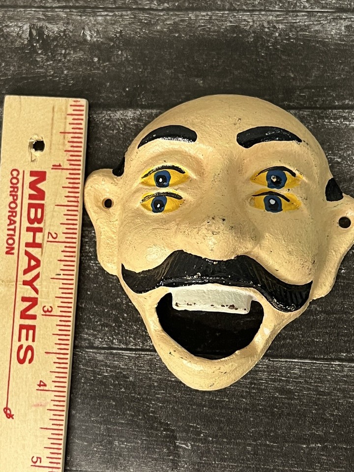 4-Eyed Man Wall Mounted Bottle Opener With Antique Finish | eBay