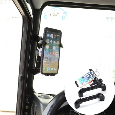 Black Aluminum A-pillar Handle With Mobile Phone Holder For Defender ...
