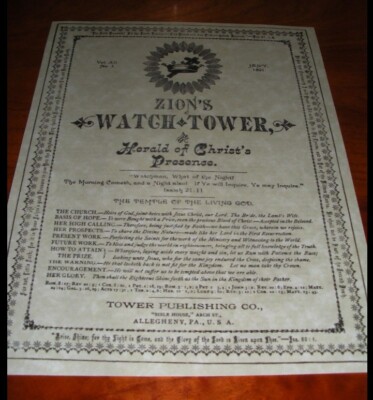 Zion's Watch Tower 1891 Watchtower C.T. Russell Bible Students | eBay