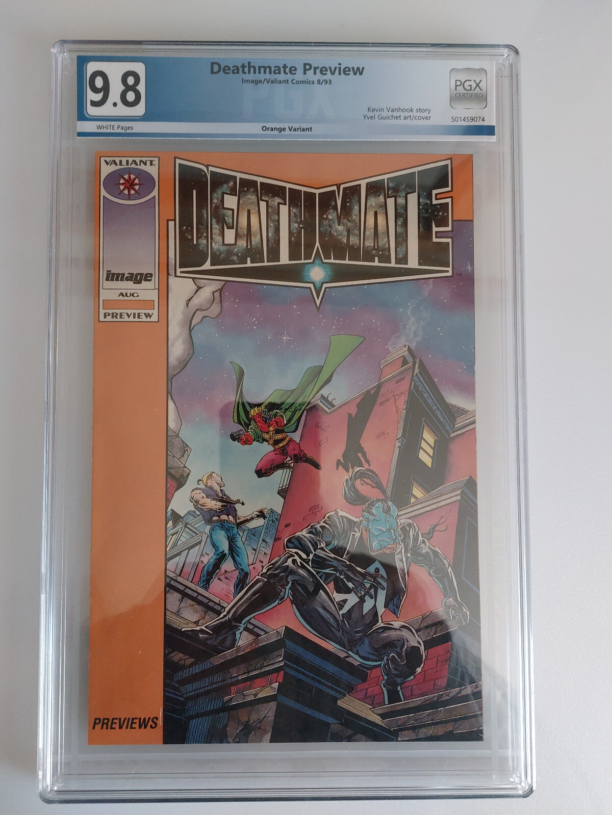 Valiant/Image Deathmate Preview #199308 Orange Variant PGX 9.8 white ...