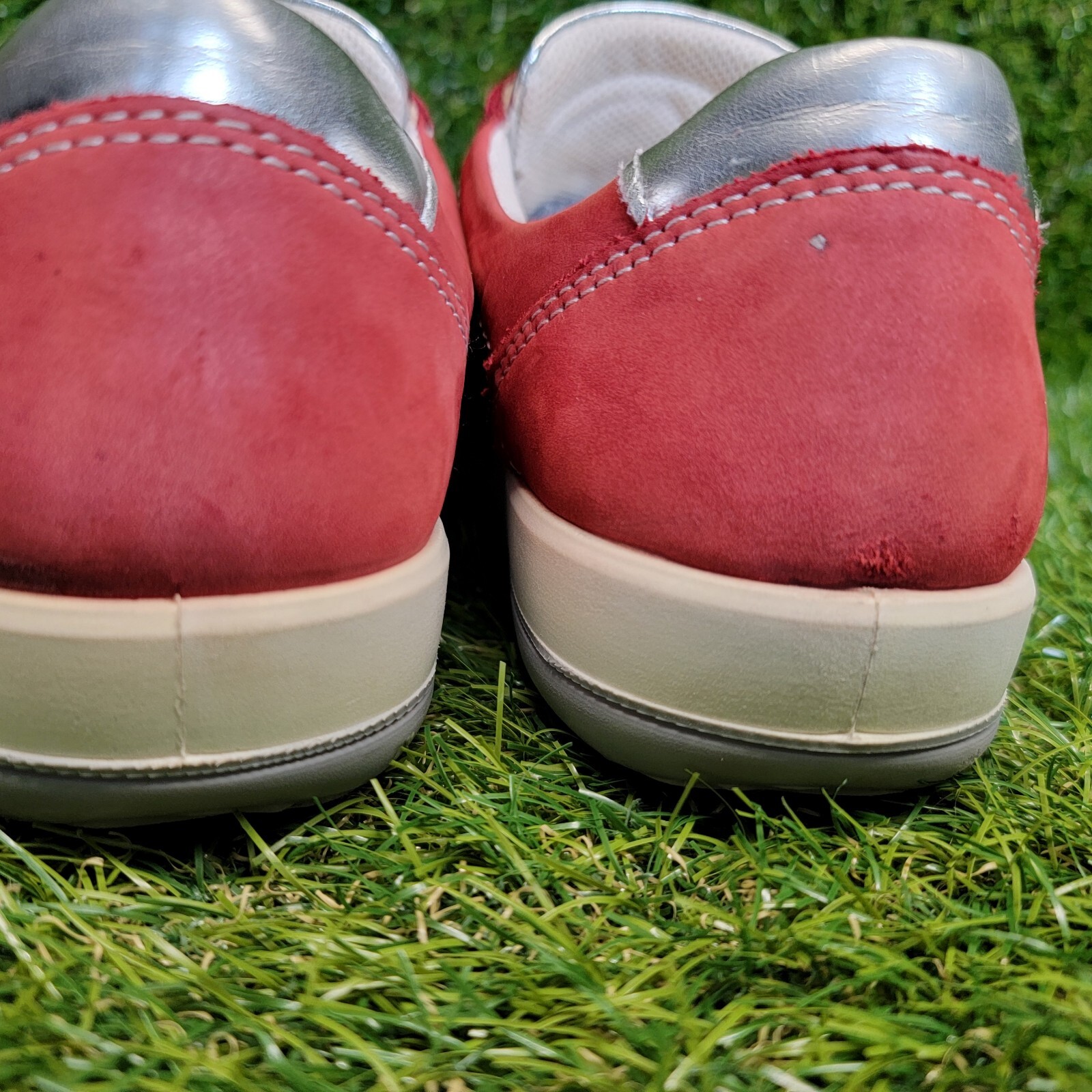 Women's Medicus " HANNE" Red Suede Sneakers Size 7.5 UK/ 9 US Made In ...