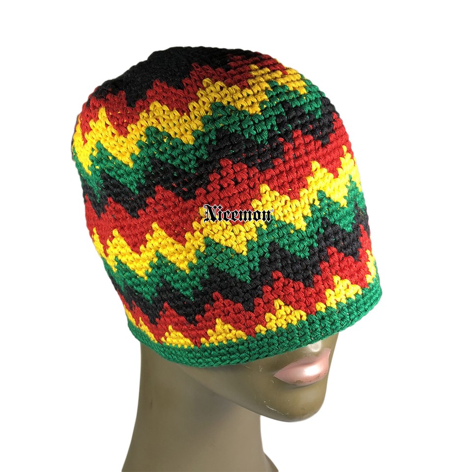 Skullcap Skull Cap Kufi Rasta Surfer Reggae Jamaica Handmade 100% ...