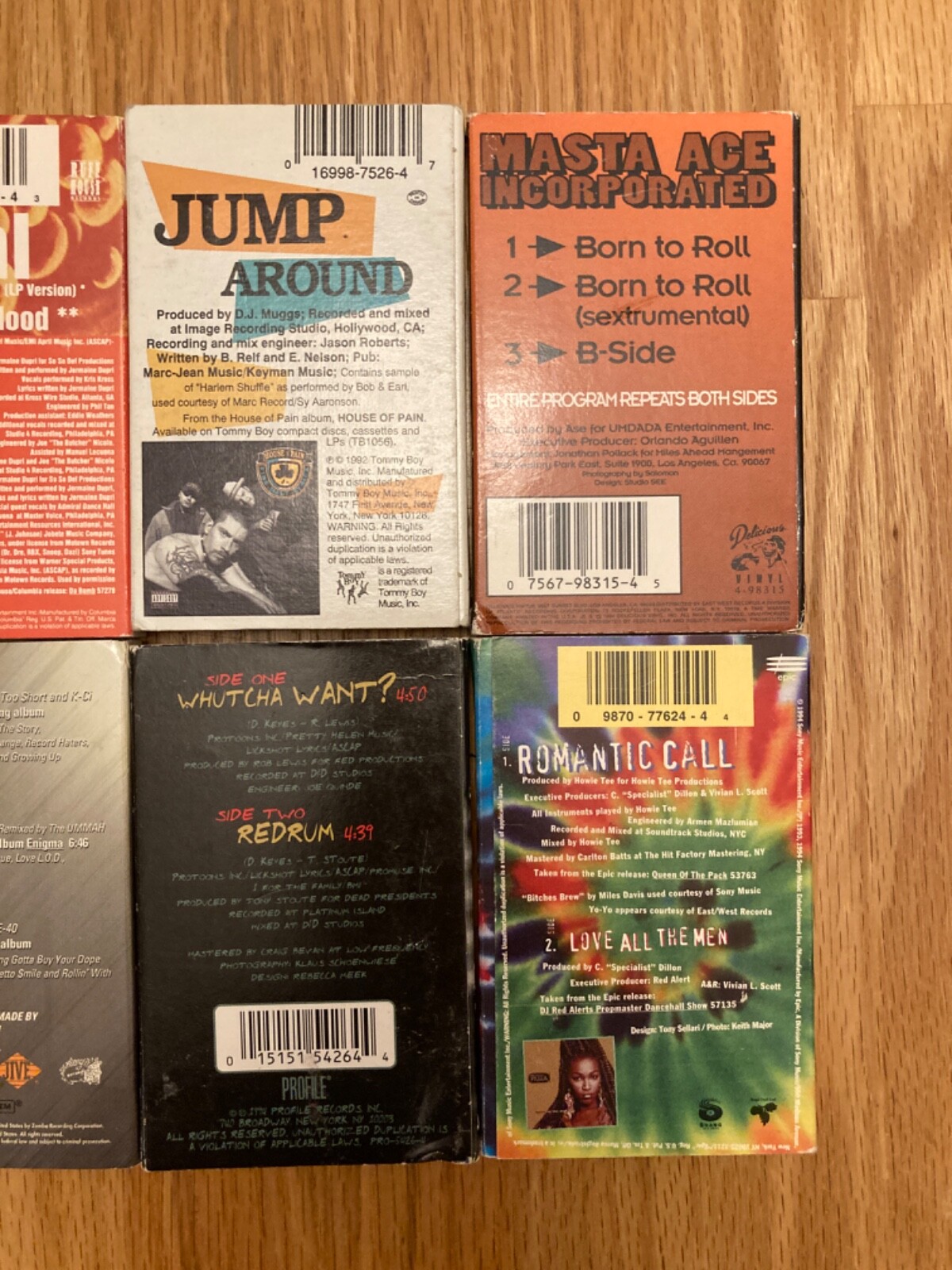 (Lot of 8) 90’s Rap Hip-Hop R&B Cassette Tape Singles SWV House of Pain ...